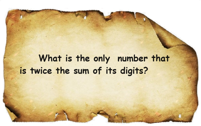 What is the only number that is twice the sum of its digits? (Q37 ...